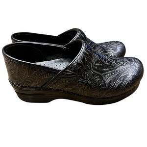 Dansco | Shoes | Dansko Womens Professional Black Tooled Leather Clog ...